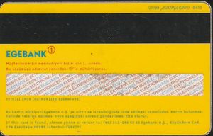 Bank Card: Ege Kart (Egebank, Türkiye (Turkey)Col:TR-VE-0075