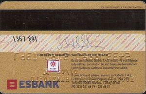 Bank Card: ESBANK (Esbank, Türkiye (Turkey)Col:TR-MC-0206 💳