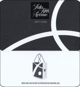 Gift Card: Black Card (Saks Fifth Avenue, United States of America(Saks ...