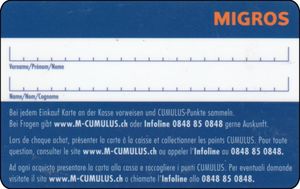 Functional Card: Migros CUMULUS (Shops - Supermarkets, Switzerland ...
