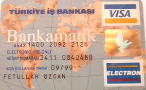 Bank Card: Bankamatik (Türkiye İş Bankası, Türkiye (Turkey)Col:TR-VE-0109