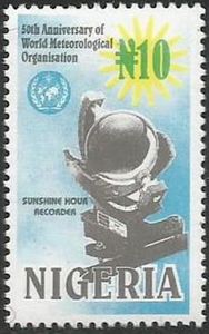 Stamp: Sunshine Hour Recorder (Nigeria(50th Anniversary of World ...