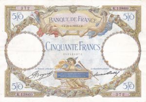 Banknote: 50 Francs (France(1930-1934 Issue) Wor:P-80b.1