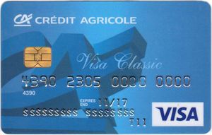 Bank Card: Visa Classic (Credit Agricole, UkraineCol:UA-VI-0562