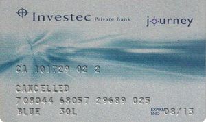 Bank Card: Investec journey (Investec Private Bank, South AfricaCol:ZA ...