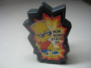 Meal Toy: Bart Simpson Stick (Kinder Surprise, Europe) (Kinder - The ...