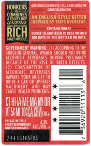 Drink Label: Honkers Ale (Goose Island Beer Co., United States of ...