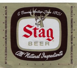Drink Label: Stag Beer (Carling National Breweries Inc., United States ...
