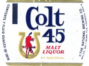 Drink Label: Colt 45 (The National Brewing Co., United States of ...