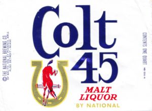 Etiqueta de bebida: Colt 45 (The National Brewing Co., Estados Unidos ...