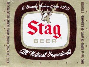 Drink Label: Stag Beer (Carling National Breweries Inc., United States ...