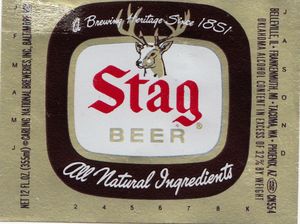 Drink Label: Stag Beer (Carling National Breweries Inc., United States ...