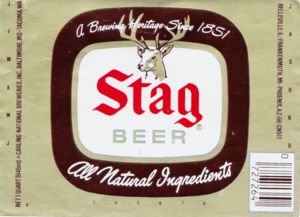 Drink Label: Stag Beer (Carling National Breweries Inc., United States ...
