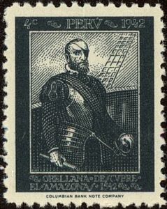 Stamp: Francisco de Orellana (Peru(Discovery of Amazonas, 400th ...