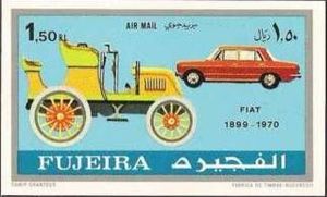 Stamp: Fiat (Fujairah (Fujeira)(Cars) Mi:FU 615B