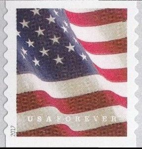 Stamp: US Flag from APU coil (United States of America(Flag) Mi:US ...