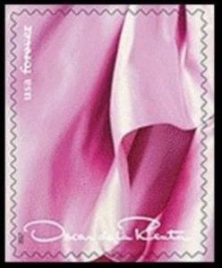Stamp: Oscar de la Renta - pink coth design (United States of America ...
