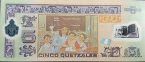Banknote: 5 Quetzales (Guatemala(2010-2020 Issue) Wor:P-122c