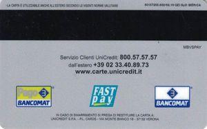 Bank Card: UniCredit (UniCredit Banca, ItalyCol:IT-VP-0004.01