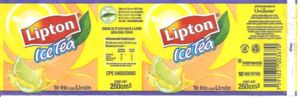 Etiqueta de bebida: Lipton Ice Tea (Pepsico, VenezuelaCol:VE-TEA-000019