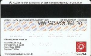Tarjeta de Banco: Profilo AVM - Pam Card (Pamukbank, Türkiye (Turquía ...