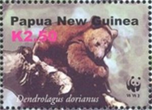 Stamp: Doria's Tree Kangaroo (Dendrolagus dorianus) (Papua New Guinea ...