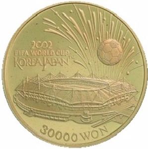 Coin: 30,000 Won (2002 FIFA World Cup) (Korea, South(1962~Today ...