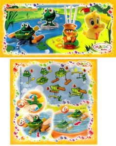 Meal Toy: Frog with boat (Kinder Surprise, Europe) (Maxi - Easter) Col ...