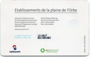 Telefonkarte: Etablissements de la plaine de l'Orbe (Swisscom, Schweiz ...