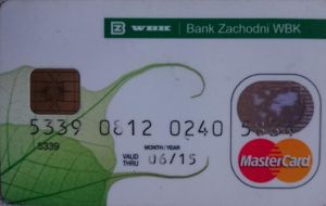 Bank Card: Mastercard (Bank Zachodni WBK, PolandCol:PL-MC-0229