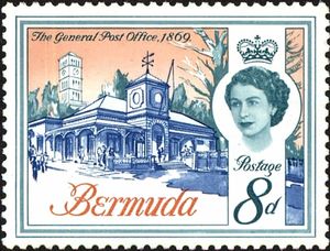 Stamp: General Post Office, 1869 (Bermuda(Queen Elizabeth II Pictorials ...