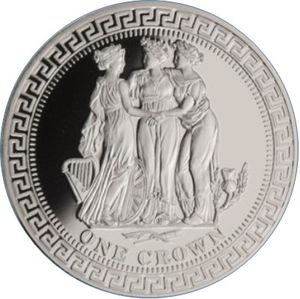 Coin: 1 Crown (Three Graces - Silver Plated) (Tristan da Cunha(TCC002 ...