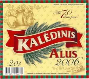 ฉลากเครื่องดื่ม: Kaledinis (UAB Kalnapilio-Tauro grupe, ลิทัวเนียCol:LT ...