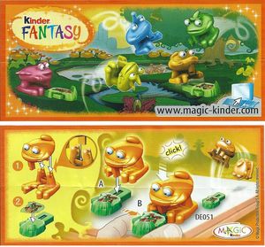 Meal Toy: Orange (Kinder Surprise, Europe(Kinder - Fantasy - Frogs) Col ...