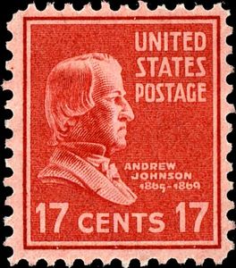 Stamp: Andrew Johnson (1808-1875), 17th President of the U.S.A. (United ...