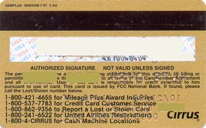 Bank Card: United Airlines VISA gold (FCC National Bank, United States ...