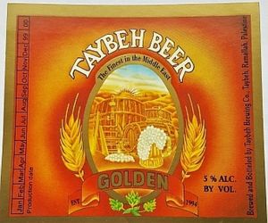 Drink Label: Taybeh Beer Golden (Taybeh Brewing Company, Palestinian ...