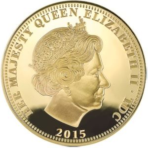 Coin: 10 Crowns (Long To Reign Over Us - Gold Plated) (Tristan da Cunha ...