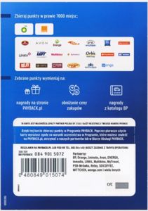 Functional Card: BP temporary card (Payback, Poland(BP) Col:PL-payback ...