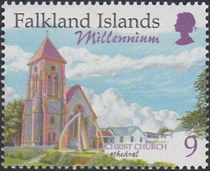 Stamp: Christ Church Cathedral, Stanley (Falkland Islands(New ...