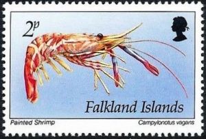 Stamp: Painted Shrimp (Campylonotus vagans) (Falkland Islands(Marine ...
