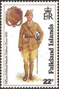 Stamp: Officer, Falkland Islands Defence Force, 1920 (Falkland Islands ...