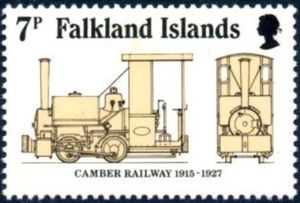 Stamp: 70th Anniversary of Camber Railway (Falkland Islands(Trains) Mi ...