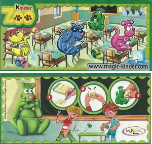 Meal Toy: Green (Kinder Surprise, Europe(Joy - Zoo - Kangaroos) Col:DE040a