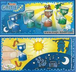 Meal Toy: Blue hourglass - bat (Kinder Surprise, Europe(Joy - Game ...