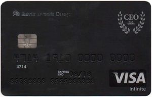 Bank Card: Visa Infinite "CEO Club" (Credit Dnepr Bank, UkraineCol:UA ...