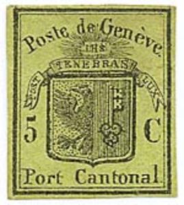 Stamp: Geneva, big eagle (Switzerland(Cantonal issues: Geneva) Mi:CH-GE ...