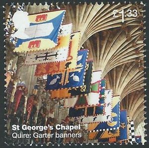 Stamp: St George's Chapel - Quire: Garter banners (United Kingdom of ...