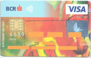 Bank Card: BCR Visa debit (Banca Comerciala Romana, RomaniaCol:RO-VE-0119.01