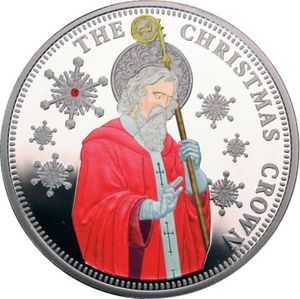 Coin: 1 Crown (St Nicholas Christmas - Silver Plated) (Tristan da Cunha ...